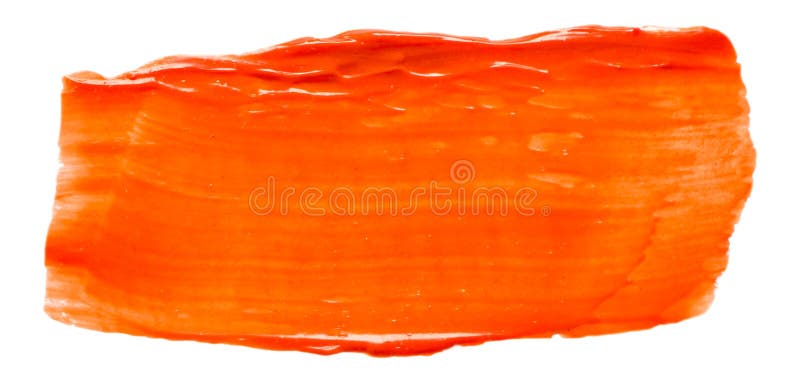 Vector Orange Glossy Paint Texture Isolated on White - Oil Banner for ...