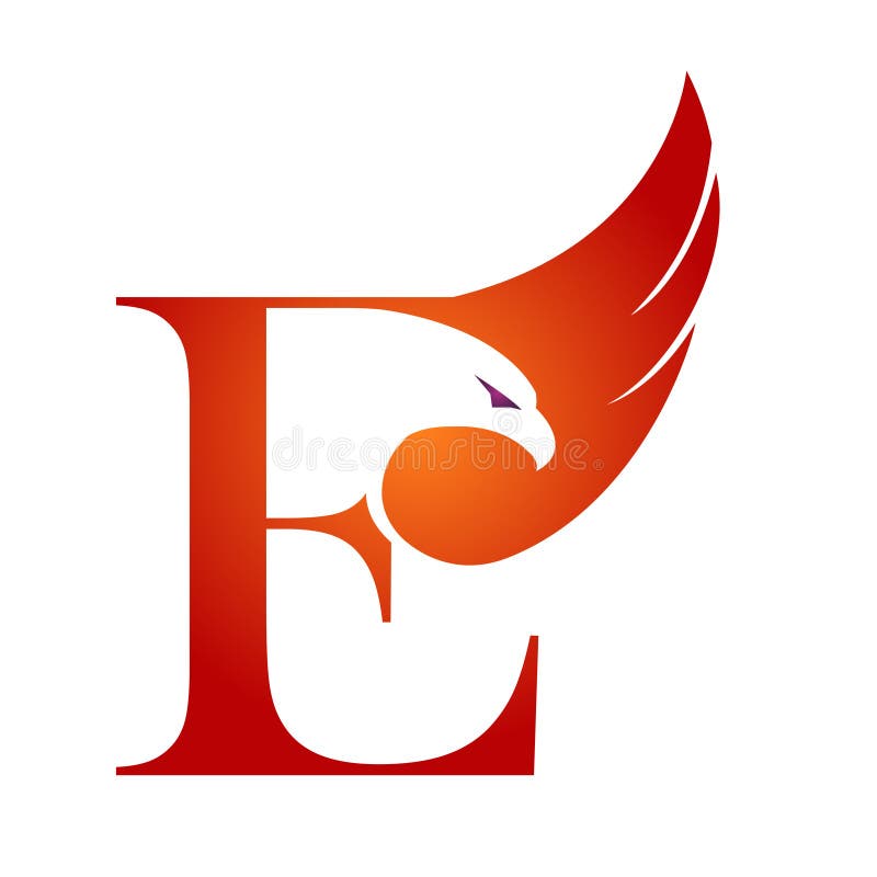 Vector Orange Hawk Initial E Logo Stock Illustration - Illustration of ...