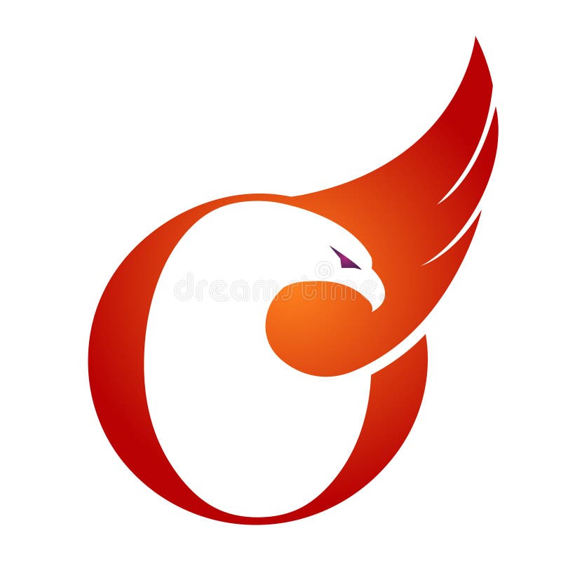 Vector Orange Hawk Initial O Logo Stock Vector - Illustration of shape ...