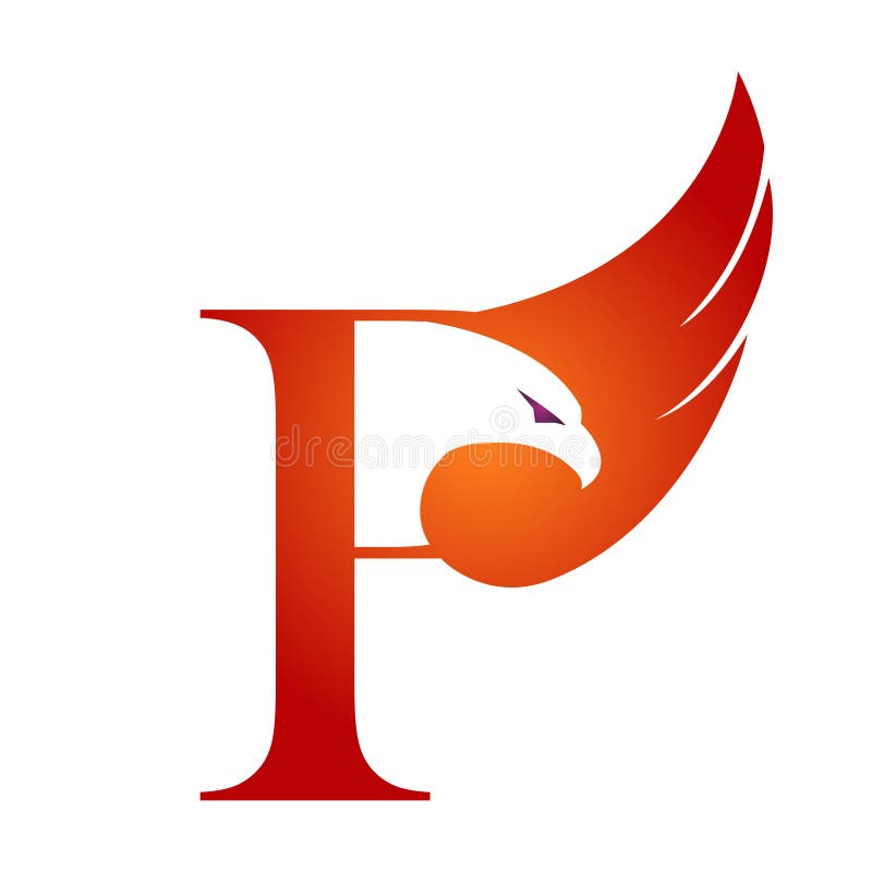 Vector Orange Hawk Initial P Logo Stock Illustration - Illustration of ...
