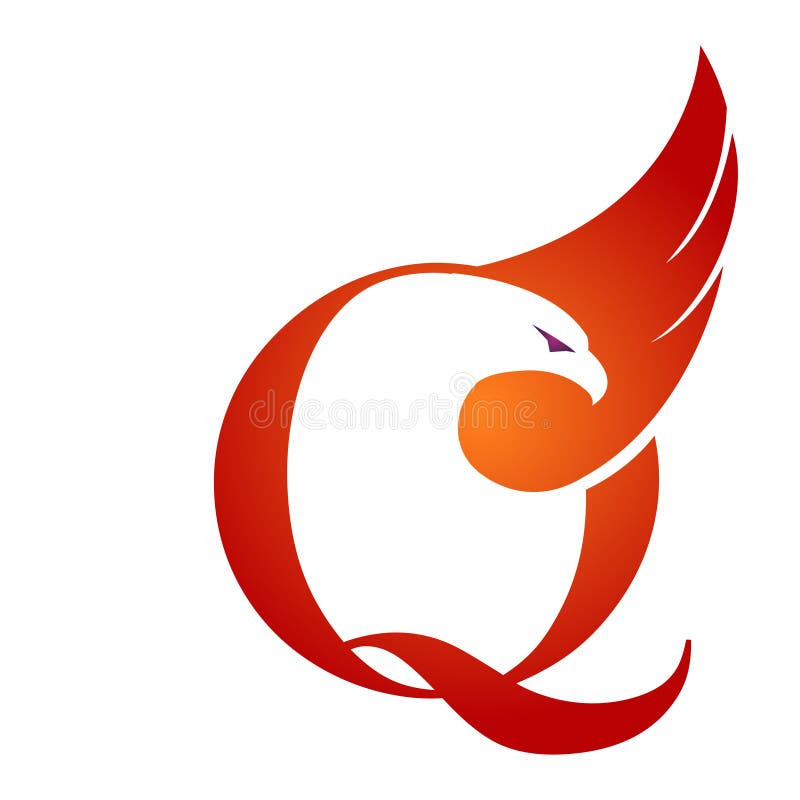 Vector Orange Hawk Initial Q Logo Stock Vector - Illustration of design ...