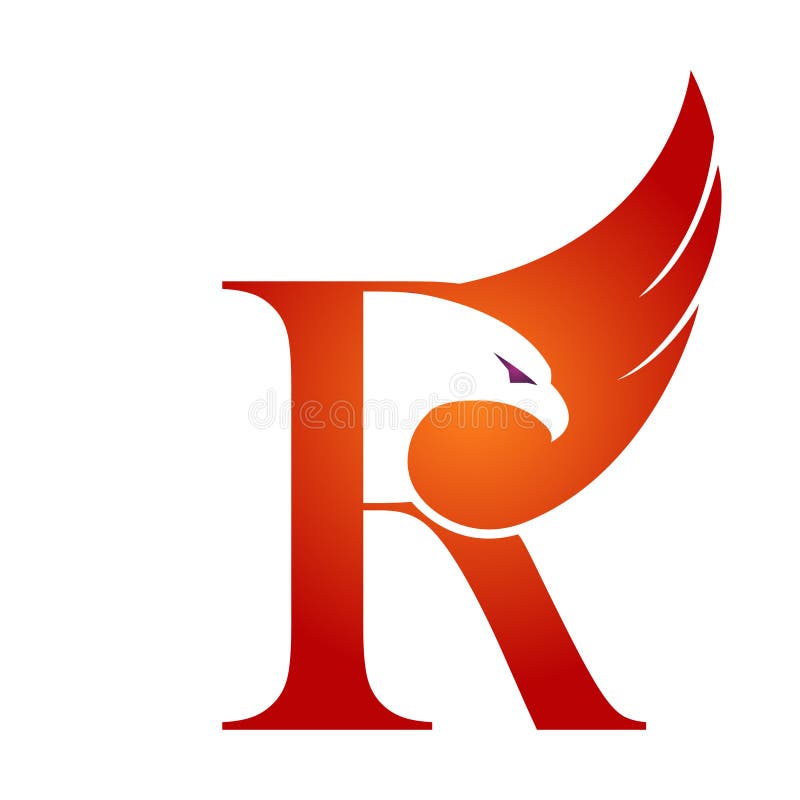 Vector Orange Hawk Initial R Logo Stock Illustration - Illustration of ...