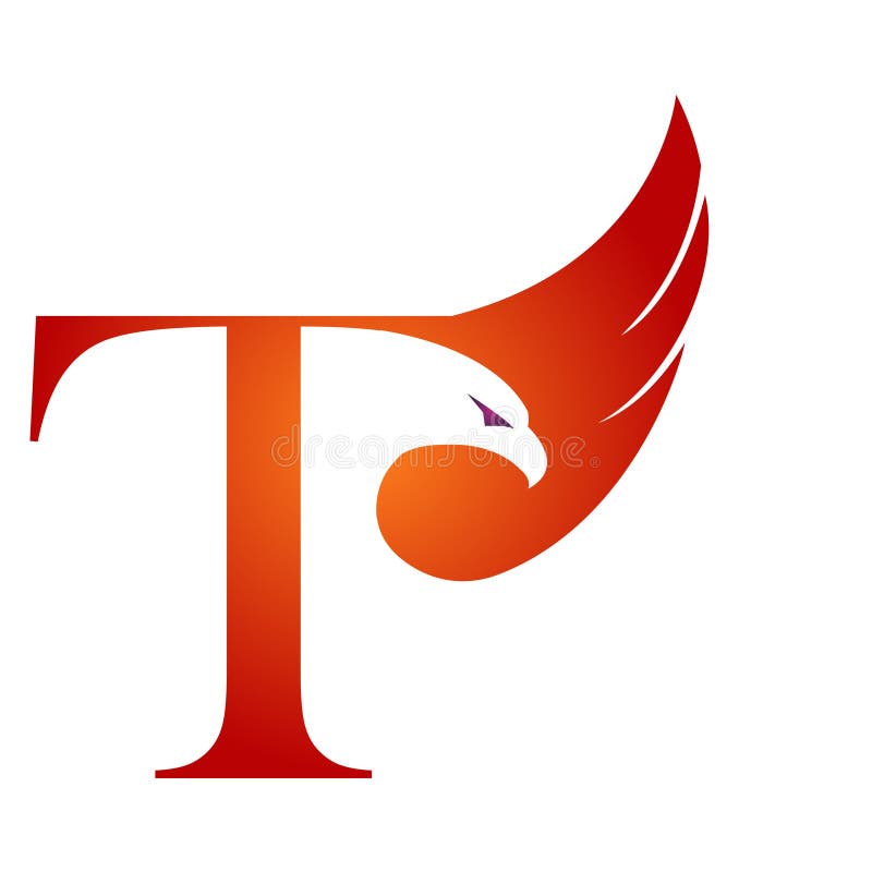 Vector Orange Hawk Initial T Logo Stock Vector - Illustration of ...