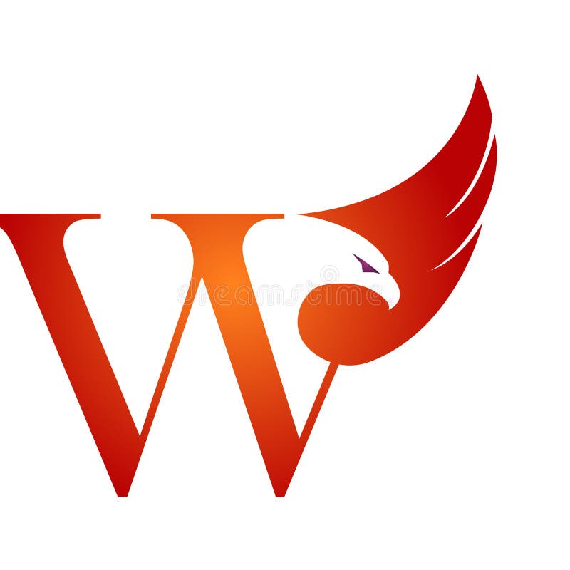 Vector Orange Hawk Initial W Logo Stock Vector - Illustration of ...