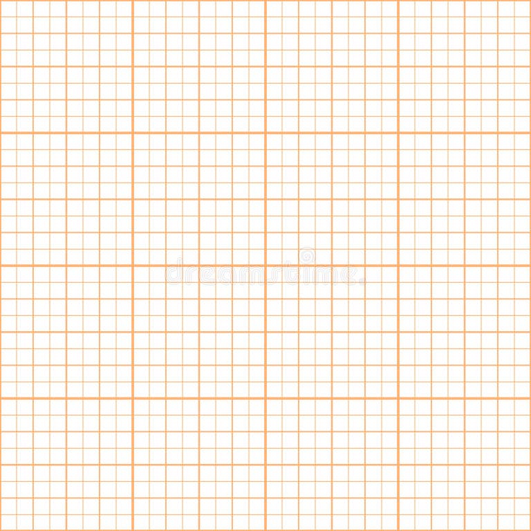 Vector Orange Inch Graph Paper Seamless Pattern Stock Vector ...