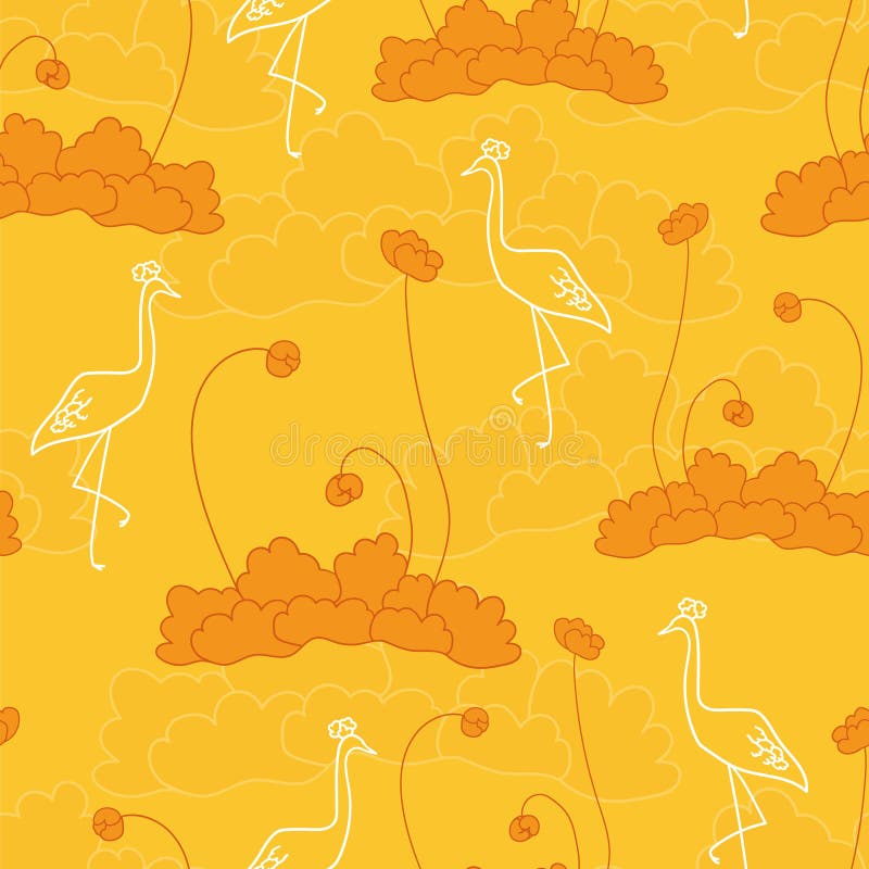 Vector Orange Seamless Pattern Background: Growing Up. Stock Vector ...