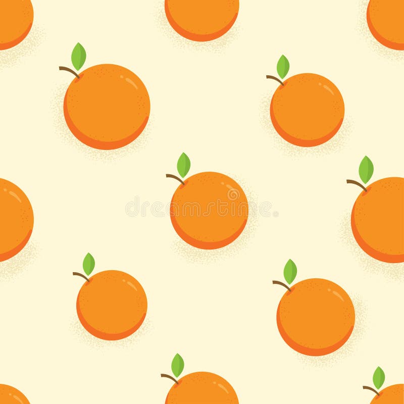 Vector Orange Seamless Pattern Stock Vector - Illustration of fresh ...
