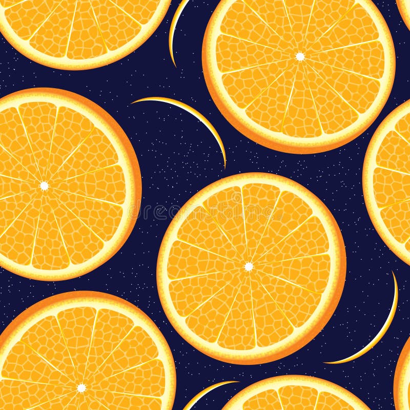 Vector Orange Seamless Texture Stock Vector - Illustration of slice ...