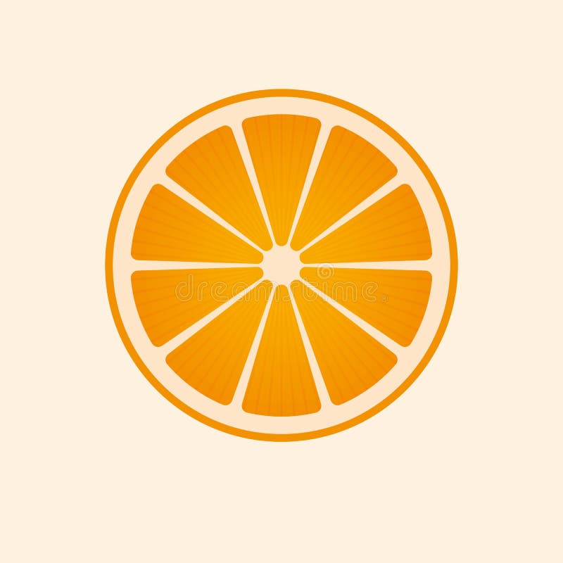 Vector Orange Slice Isolated Stock Illustration - Illustration of ...