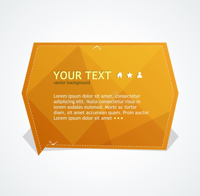 Vector orange text box stock vector. Illustration of sale - 37070855