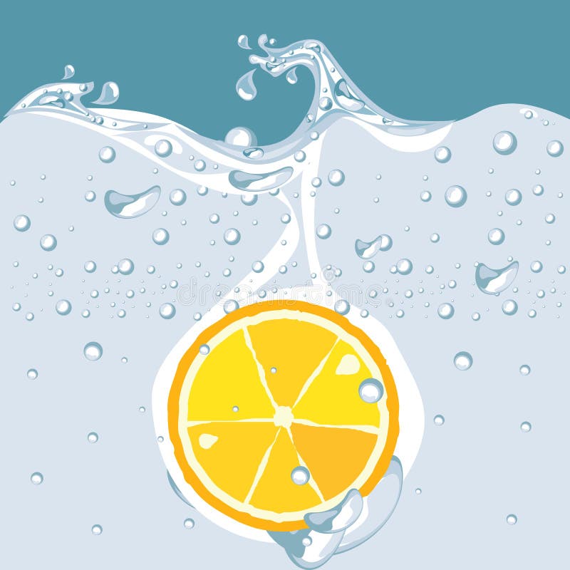 Vector of orange in water stock vector. Illustration of macro - 25415928