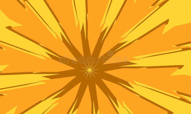 Vector Orange And Yellow Sunburst Background Design Stock Vector