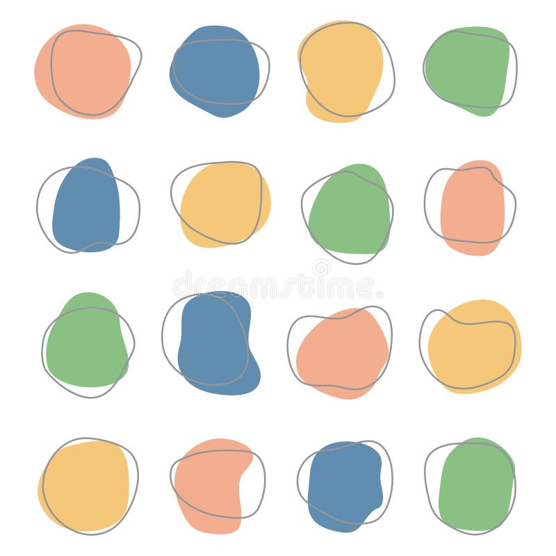 Vector Organic Abstract Shapes Stock Vector - Illustration of figure ...