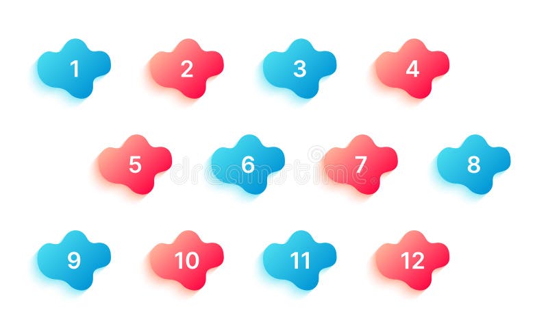 Vector Organic Blobs Shape Bullet Points Background Stock Vector - Illustration of point ...