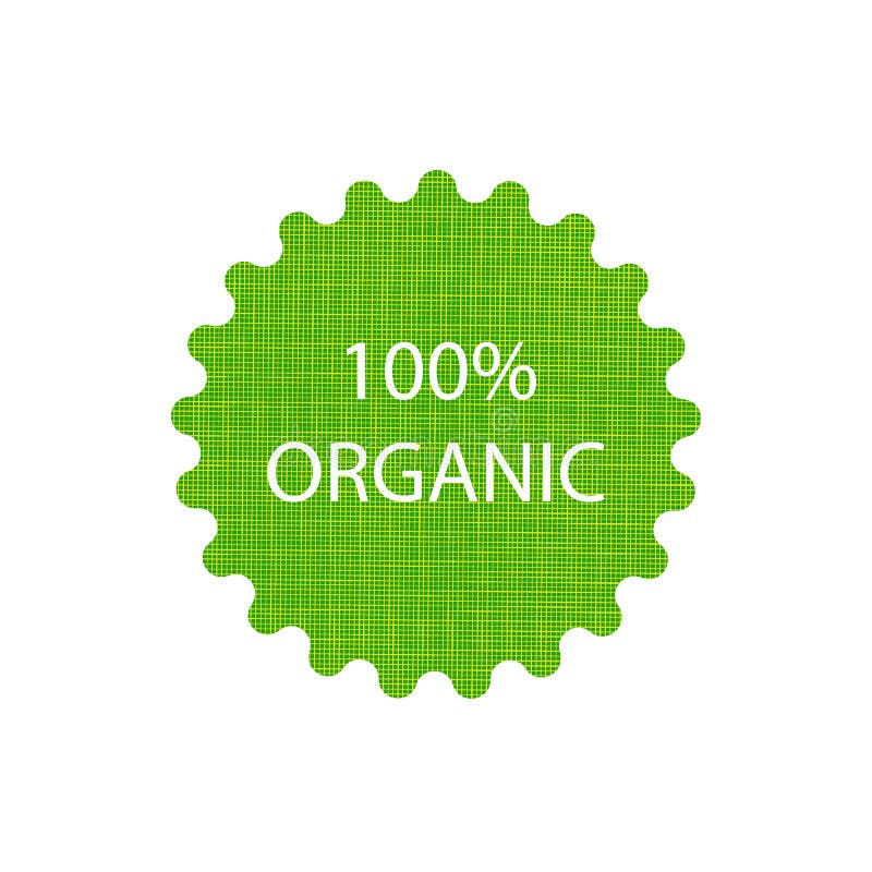 Vector 100 Organic Sign, Packaging Label Template. Stock Vector ...