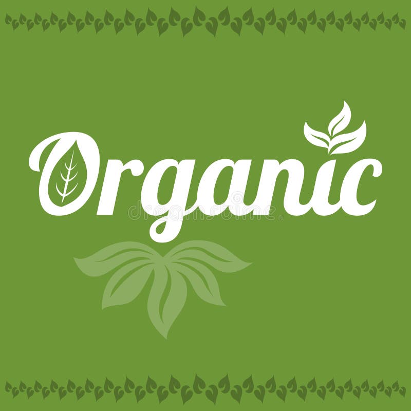 Organic Typography and Element Stock Vector - Illustration of label ...