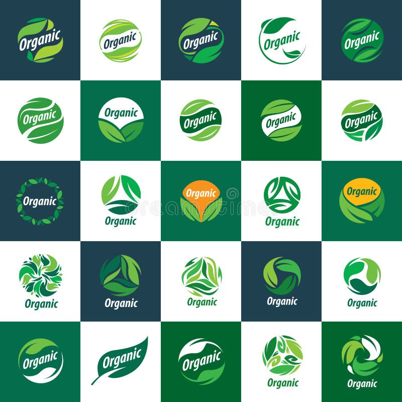 Vector organisch embleem vector illustratie. Illustration of ecologie ...