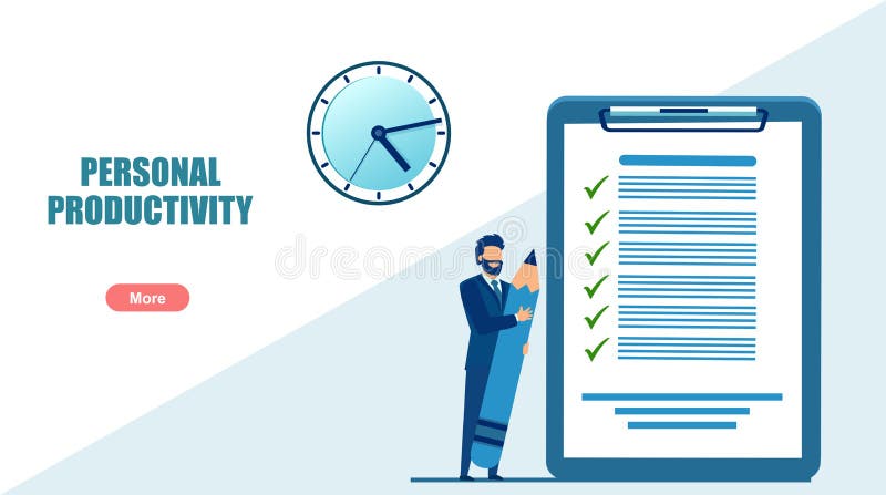 Vector of an Organized Business Man Managing His Time Efficiently Stock ...