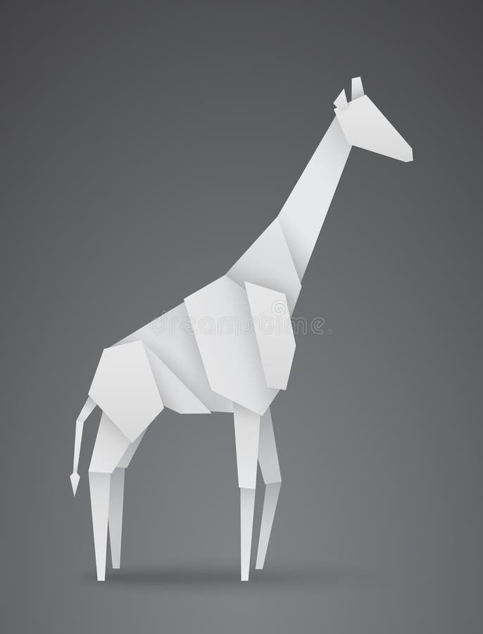 Vector Origami Paper Giraffe Stock Vector - Illustration of paper ...