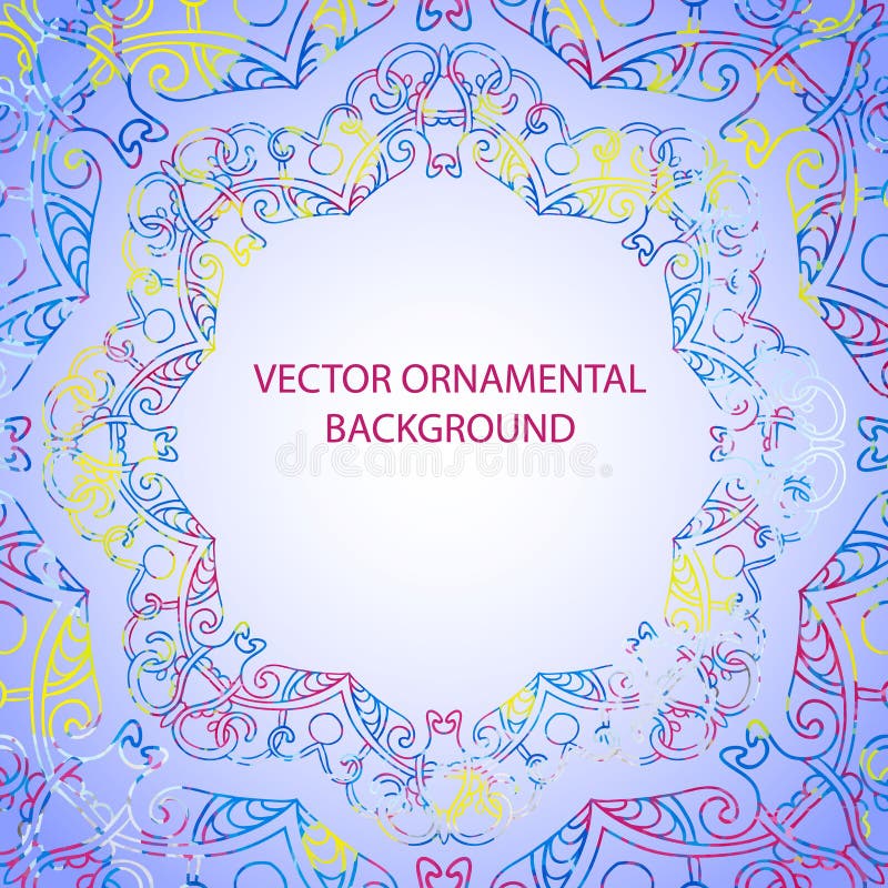 Vector Ornamental Background. Stock Vector - Illustration of floral ...