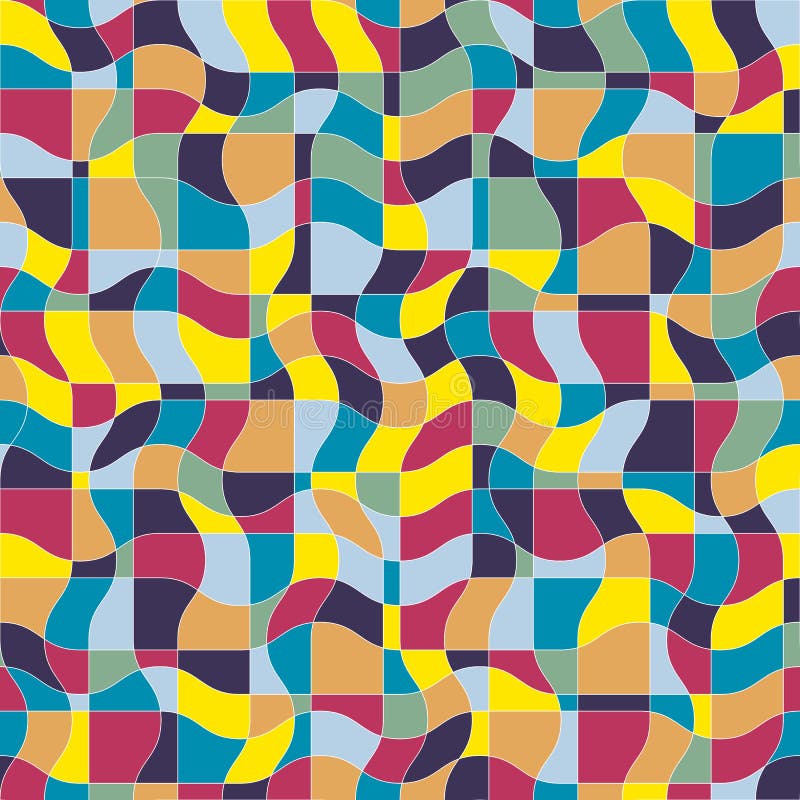 Vector Ornamental Continuous Background Made Using Undulate Line Stock ...