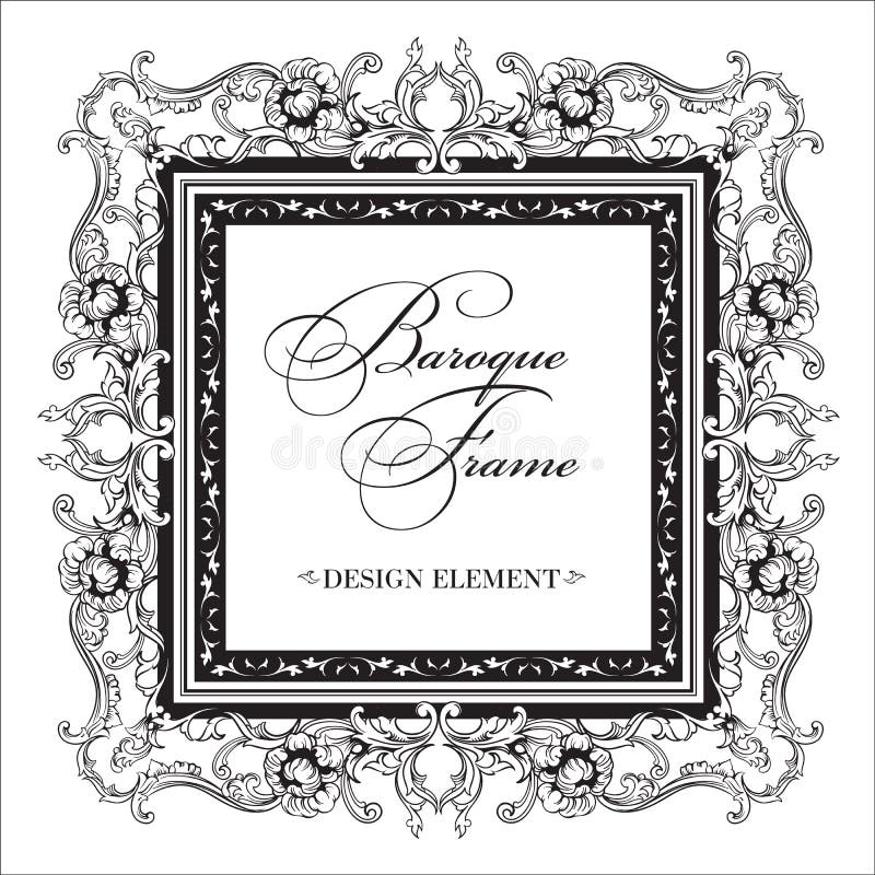 Ornamental Border, Frame. Baroque Pattern. Vector Seamless Stock Vector ...