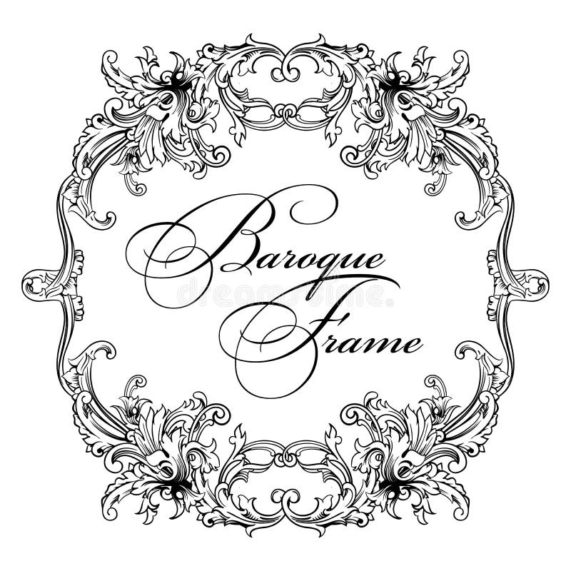 Ornamental Border, Frame. Baroque Pattern. Vector Seamless Stock Vector ...