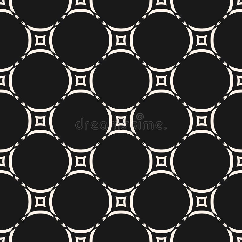 Vector Ornamental Grid Seamless Pattern, Geometric Texture with Rounded ...