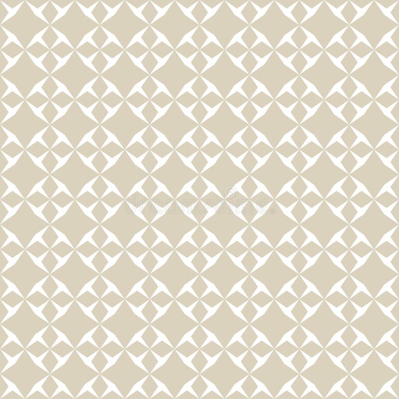 Vector Ornamental Seamless Pattern. White and Beige Geometric Grid ...