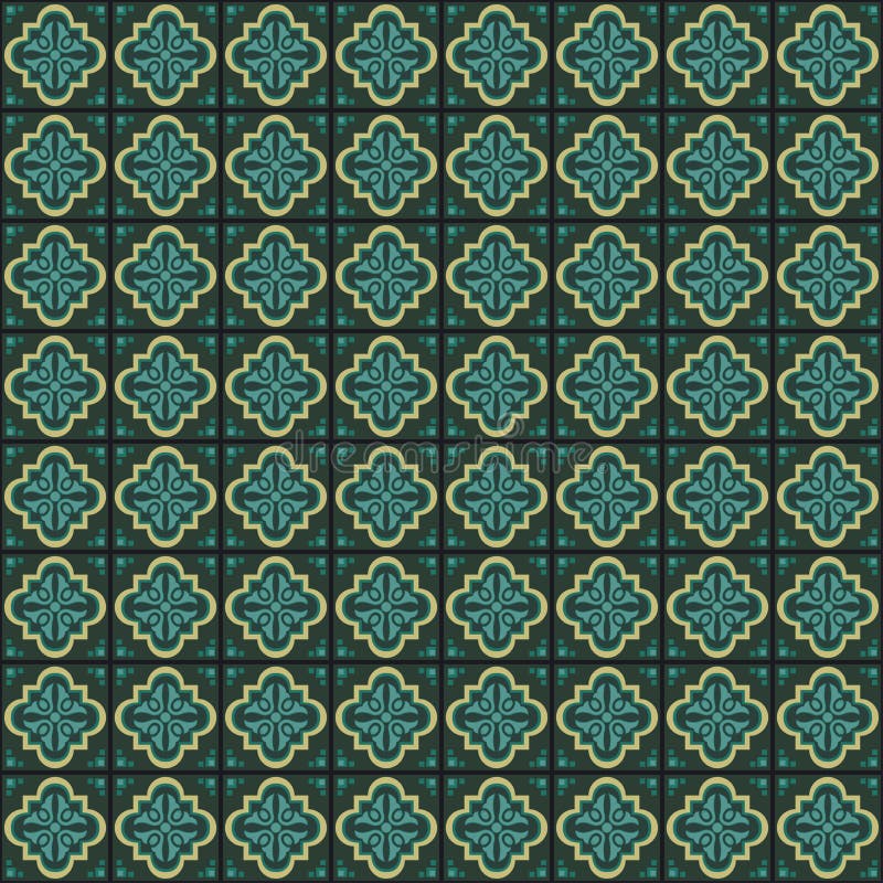 Vector ornamental tiles stock vector. Illustration of arabesque - 63684669