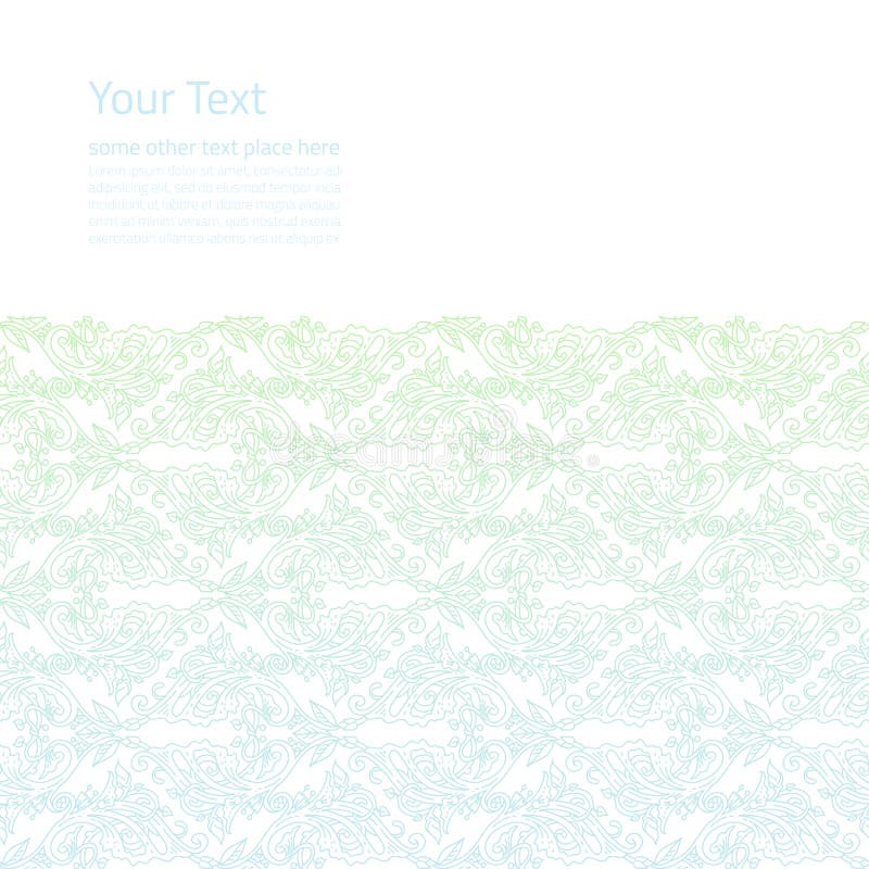 Vector Ornate Border Boho Background Stock Vector - Illustration of ...