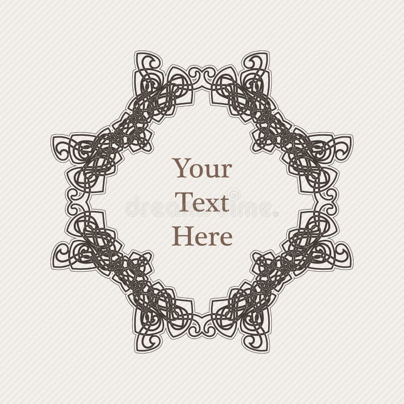Vector Ornate Border. Gothic Lace Tattoo. Celtic Weave with Sharp ...