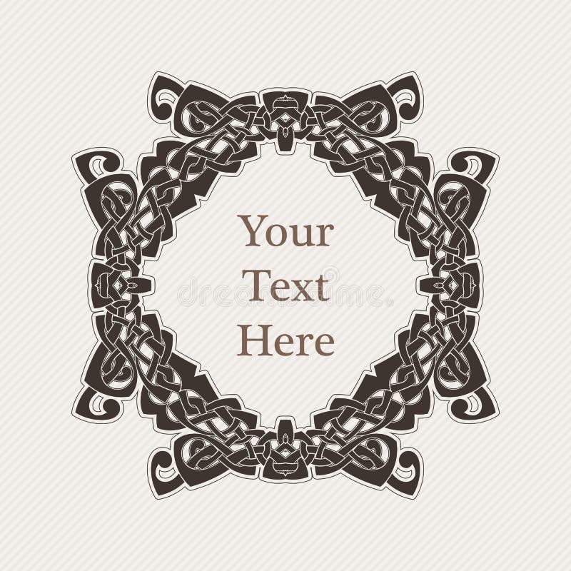 Vector Ornate Border. Gothic Lace Tattoo. Celtic Weave with Sharp ...
