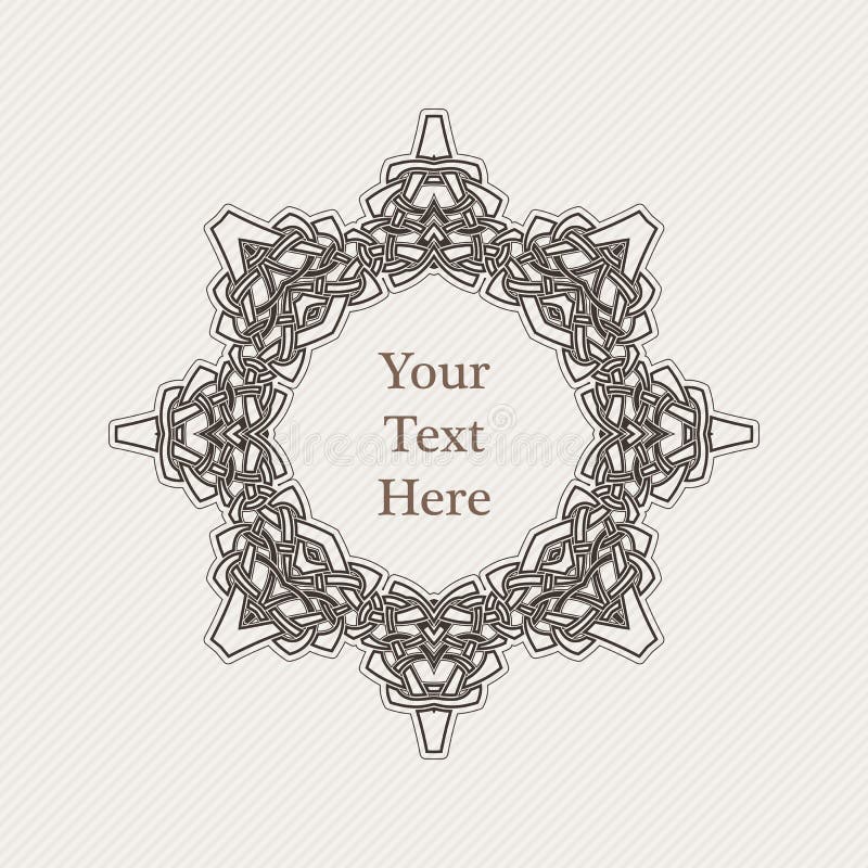 Vector Ornate Border. Gothic Lace Tattoo. Celtic Weave with Sharp ...
