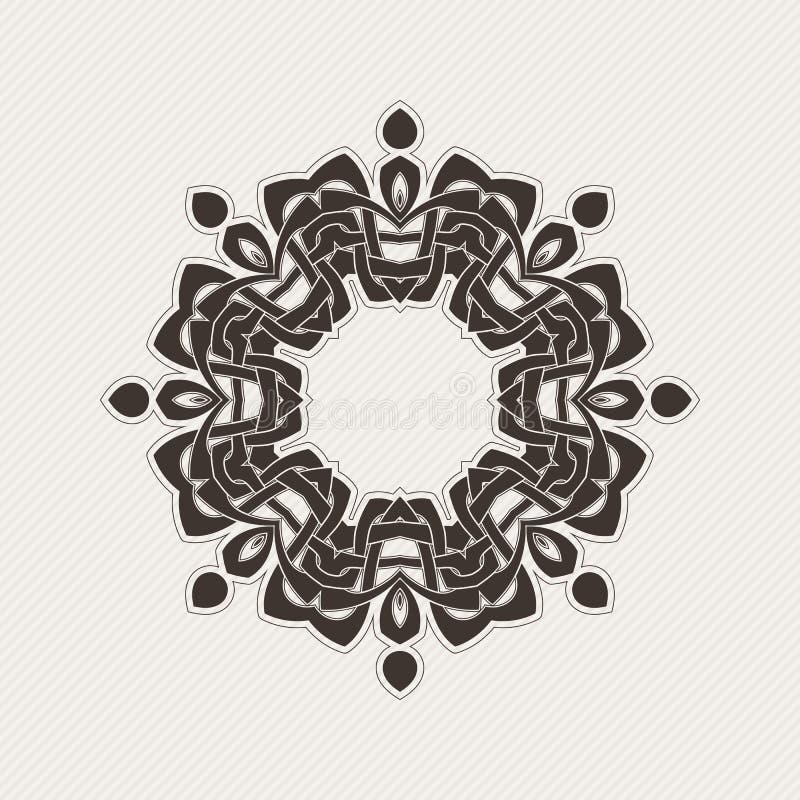 Vector Ornate Border. Gothic Lace Tattoo. Celtic Weave with Sharp ...
