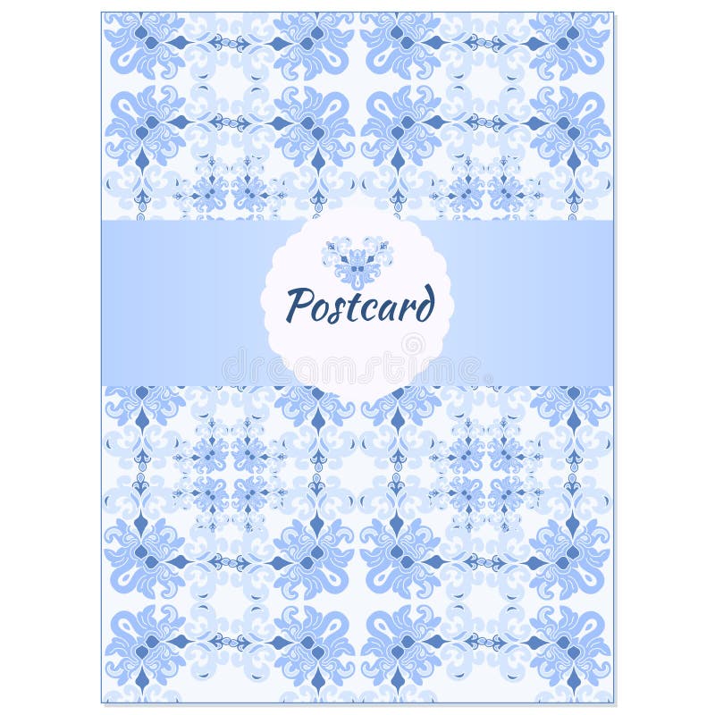 Vector Ornate Decor with Frame for Your Text. Card for You in Re Stock ...