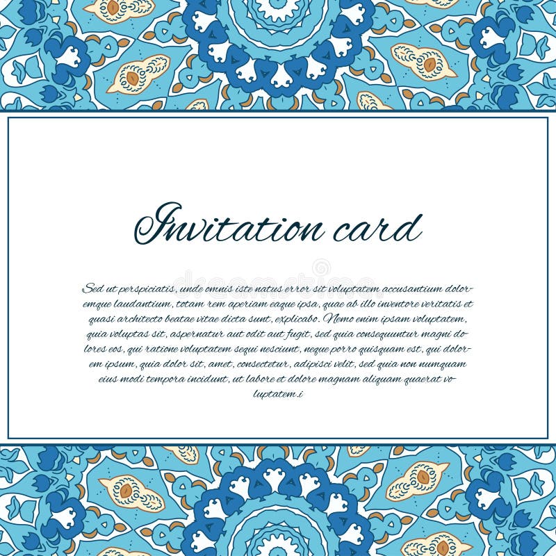 Vector Ornate Decor with Place for Text. Card for You in Retro S Stock ...
