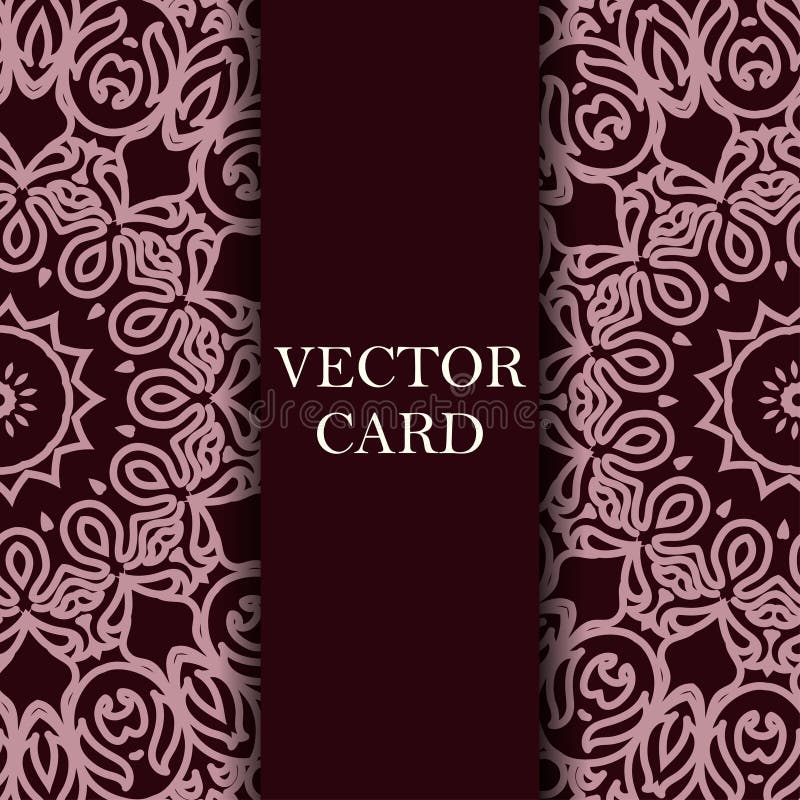 Vector Ornate Decor with Place for Text. Card for You in Retro S Stock ...