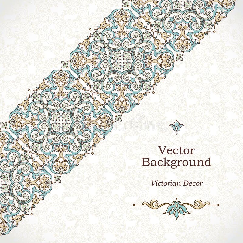 Vector Ornate Diagonal Border in Eastern Style. Stock Vector ...