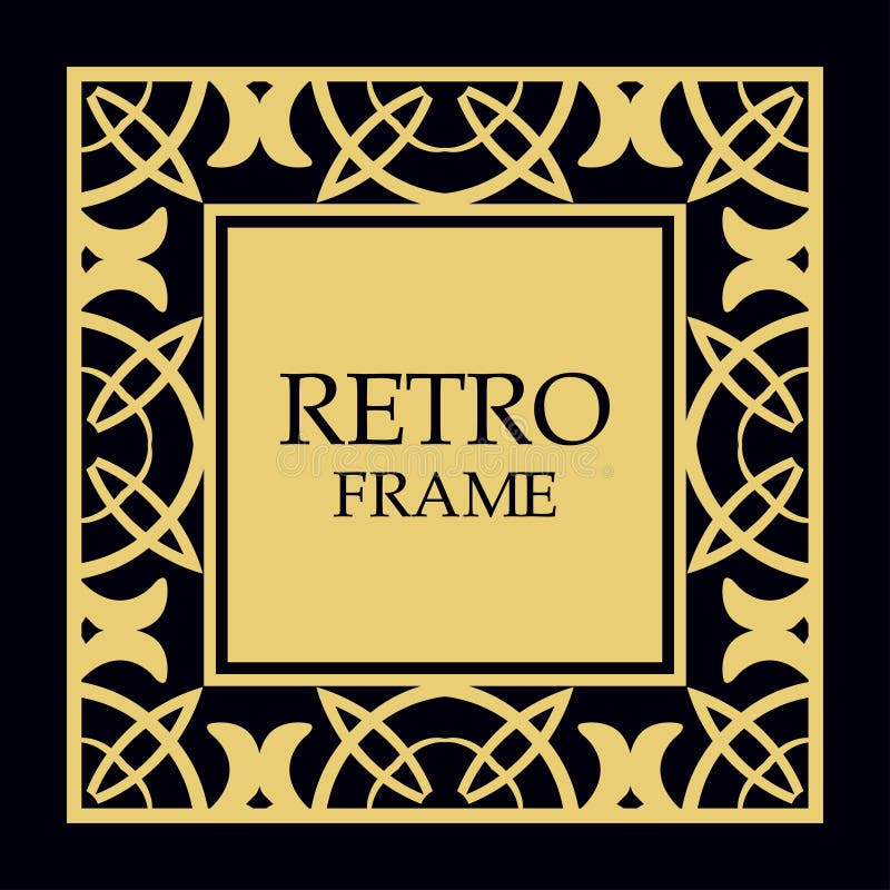 Vector ornate frame stock vector. Illustration of decoration - 116268279