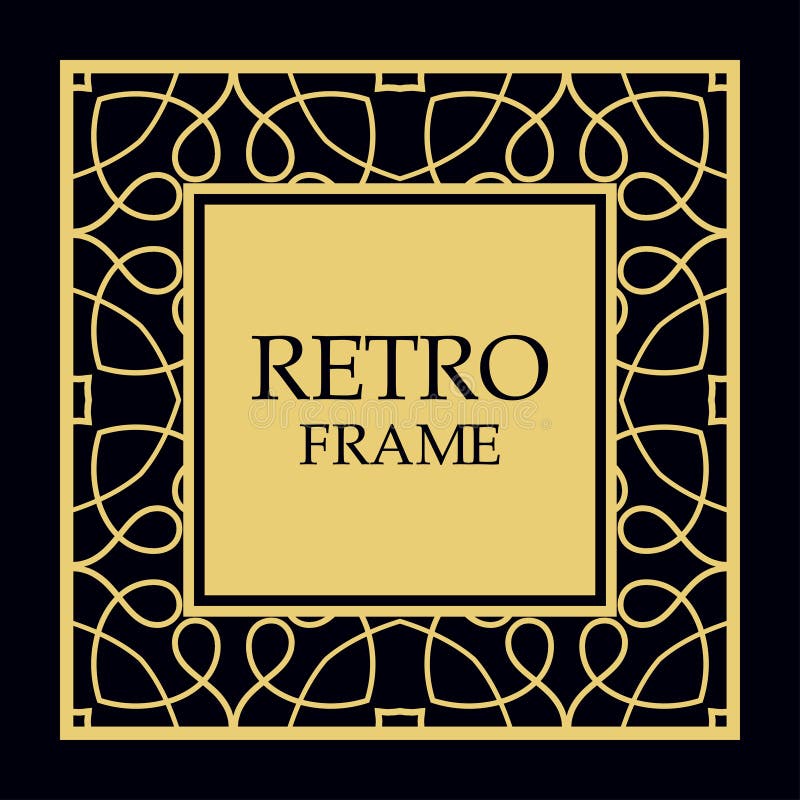 Vector ornate frame stock vector. Illustration of border - 116267406