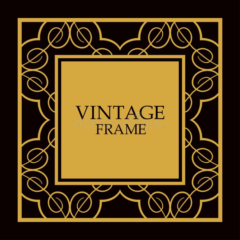 Vector ornate frame stock vector. Illustration of bronze - 116268106