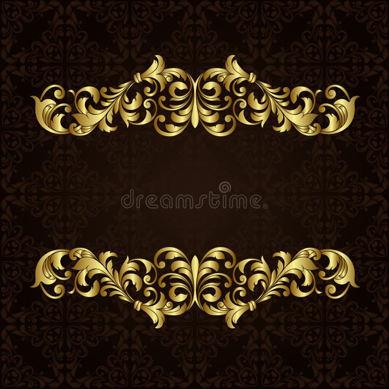 Vector ornate gold border. stock vector. Illustration of background ...