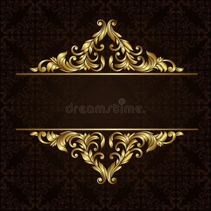 Vector ornate gold border. stock vector. Illustration of flourish ...