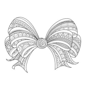 Bow Zentangle Stock Illustrations – 392 Bow Zentangle Stock ...