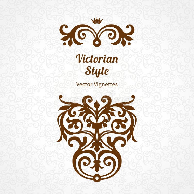 Vector Ornate Pattern in Victorian Style. Stock Vector - Illustration ...