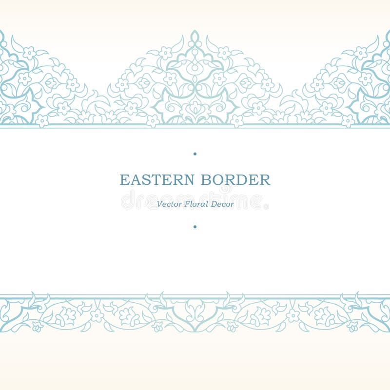 Vector Ornate Seamless Border in Eastern Style. Stock Illustration ...