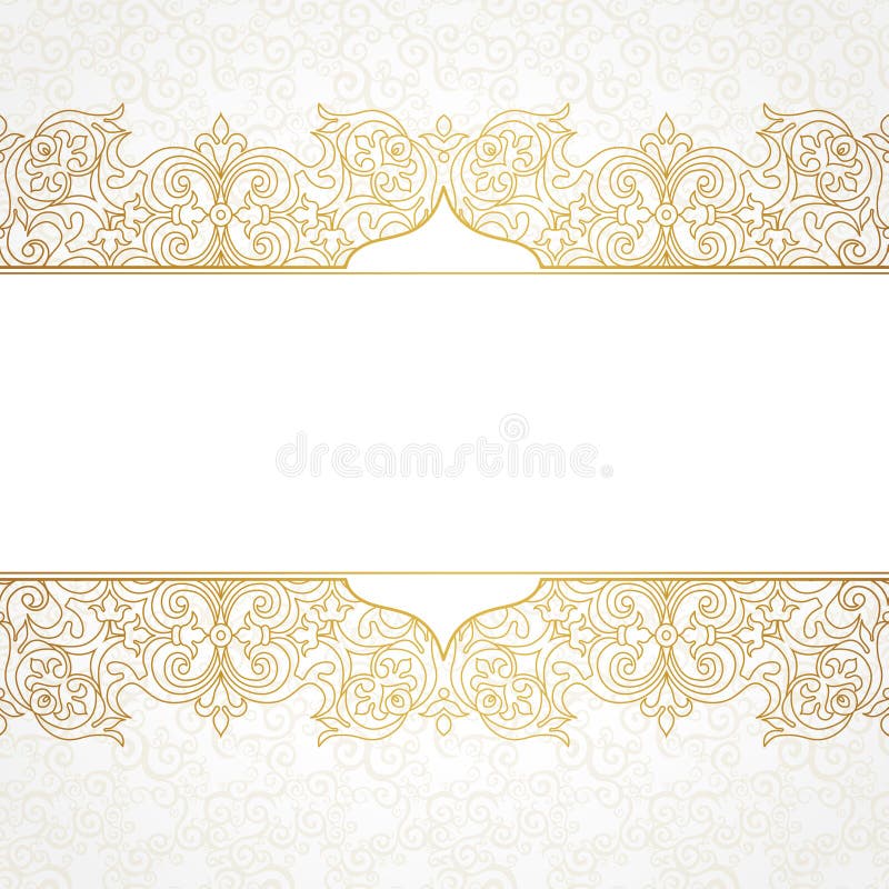 Vector Ornate Seamless Border in Victorian Style. Stock Vector ...