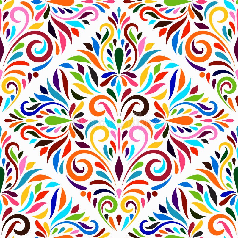Vector Otomi Style Seamless Pattern Stock Vector - Illustration of ...