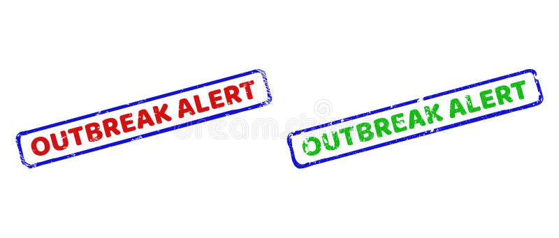 OUTBREAK ALERT Bicolor Rough Rectangular Stamps with Unclean Styles ...